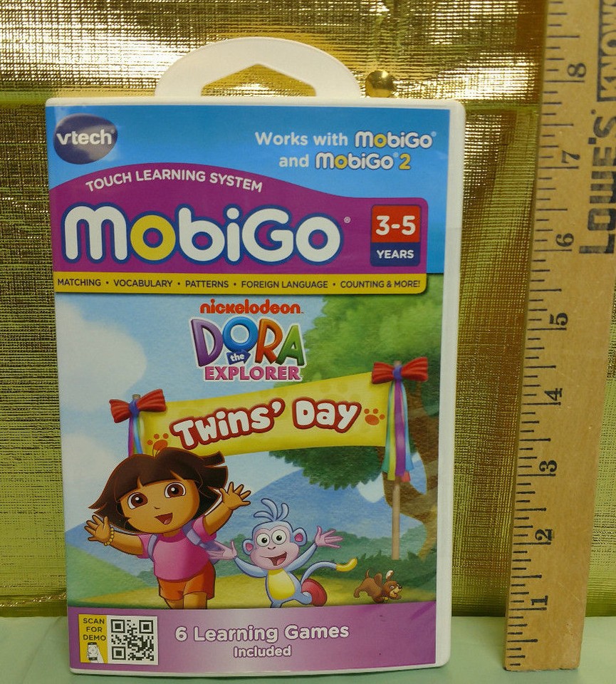 VTech MobiGo Learning Software Game Dora The Explorer Twins Day New ...