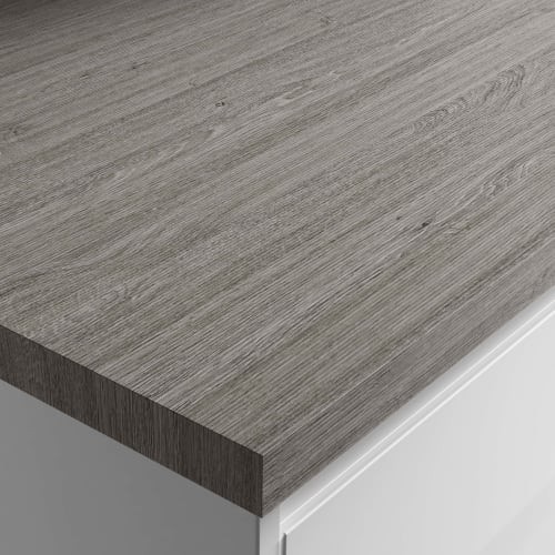 Silver Grain Wood Effect Laminate Kitchen Worktop 600x38x3000mm Durable ...