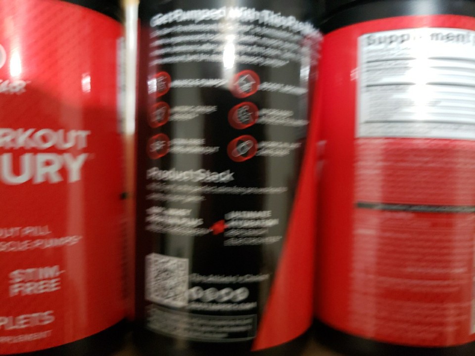 12 Six Star Nitric Oxide FURY 60 Pre-workout Pills Stim-free Better ...