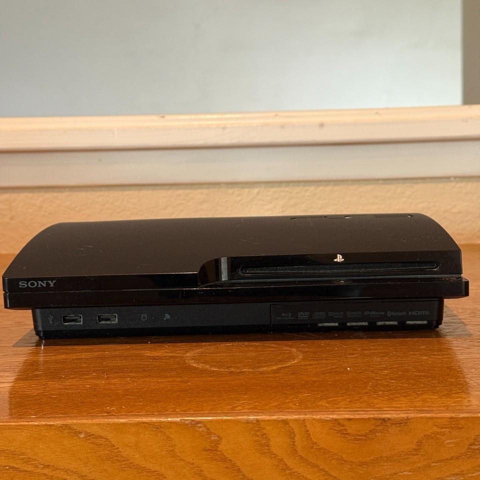 Sony PlayStation 3 Slim CECH-2001B Console + Controller + Cords + Game ...