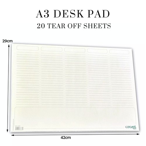 Desk Planner, A3 Desk Pad, Office Weekly Organiser, Things to Do Memo ...