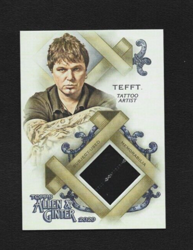 2020 Topps Allen & Ginter Steven Tefft Relic FSRA-ST - Tattoo Artist | eBay