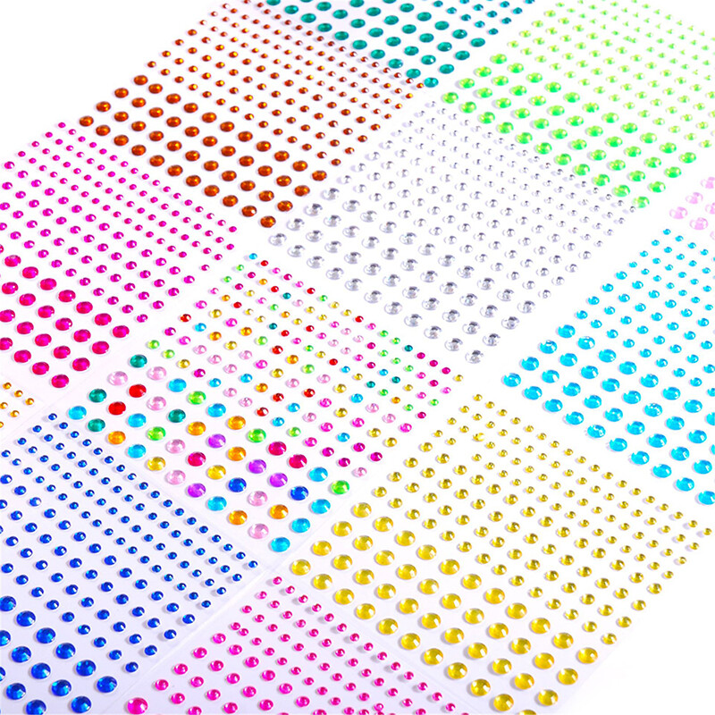 Face Jewel Stickers Adhesive Gems Rhinestone Jewels Party Festival DIY ...