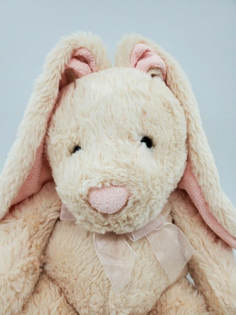 21" Large Hugfun Bunny Rabbit Cream Pink Floppy Ears Plush Stuffed Toy ...
