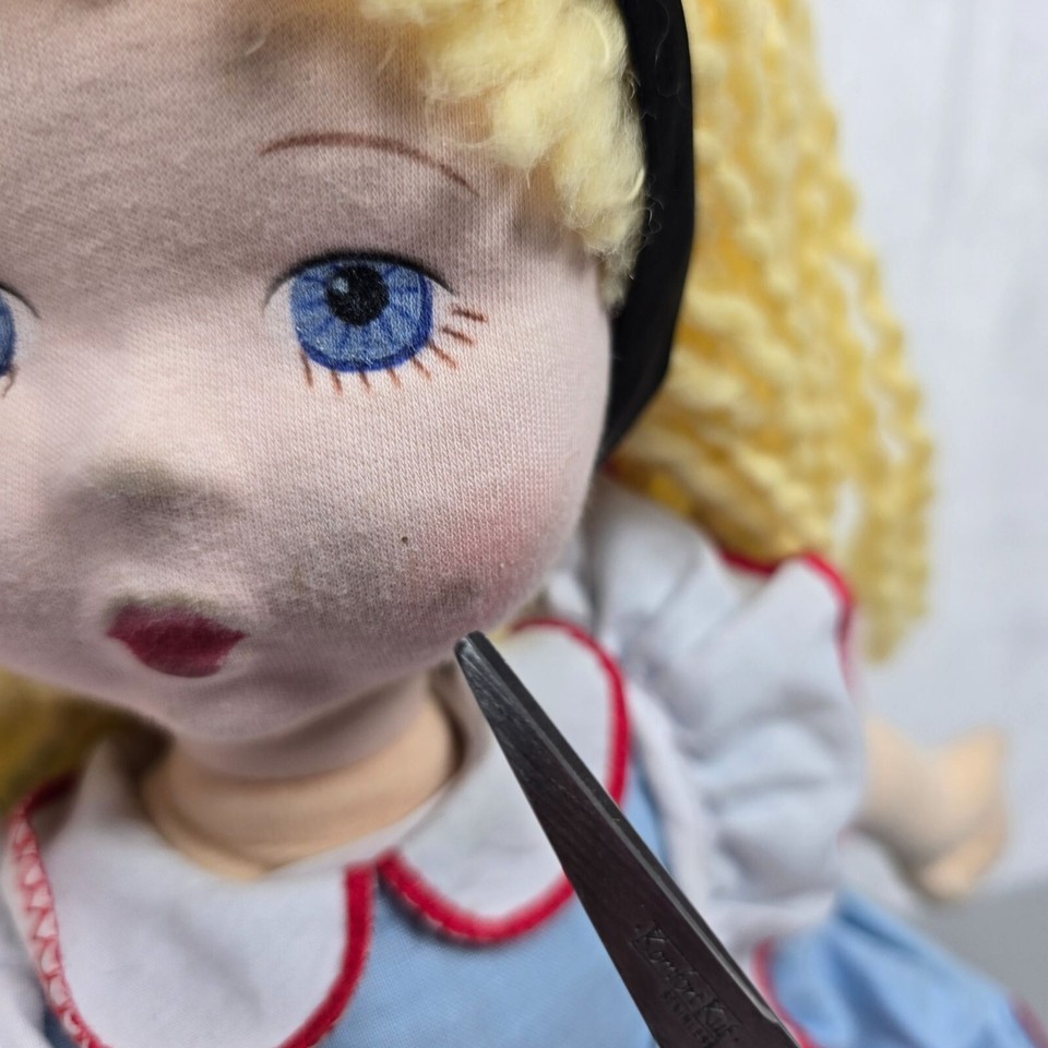 VTG Madame Alexander Alice In Wonderland Cloth Doll 18" Blonde Hair ...