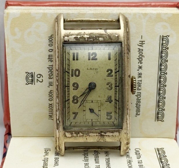 40's RARE VINTAGE LACO WRISTWATCH TANK ART DECO Cal. 581 GERMANY | eBay