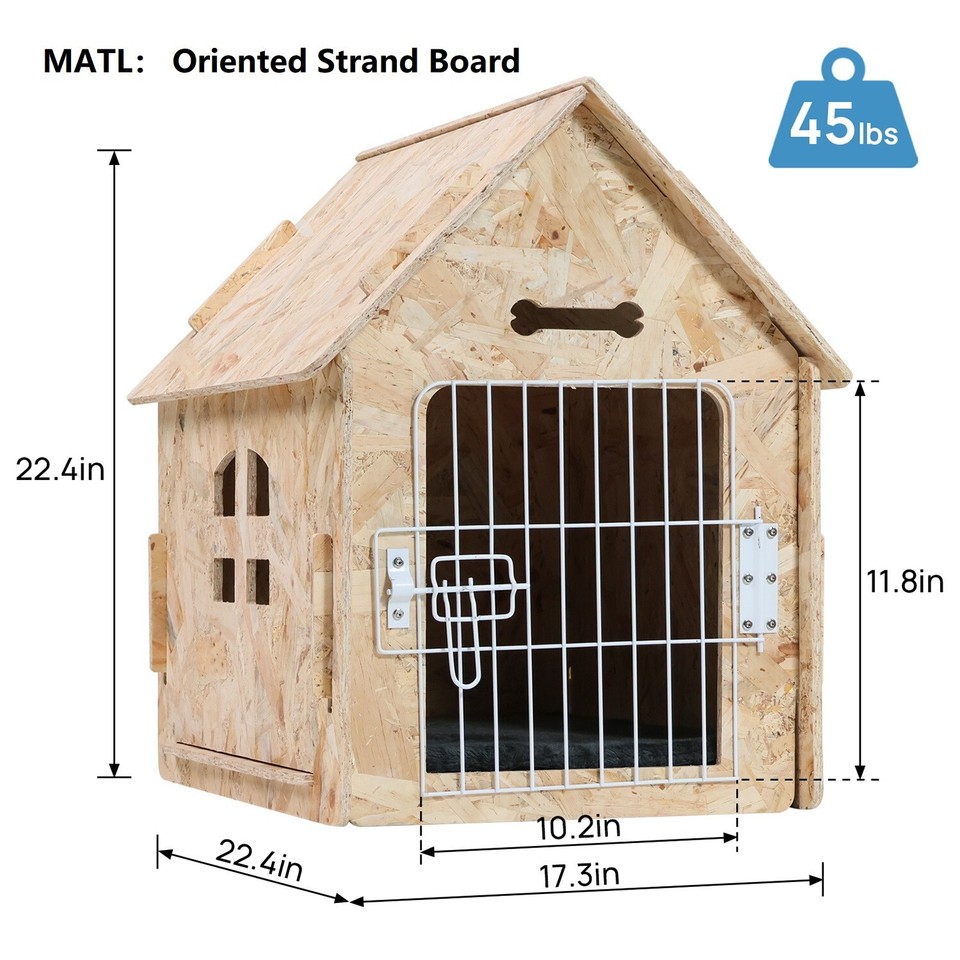 PYpetmia Wooden Dog House Small Dog Room Pet Kennel Cat Resting Room ...