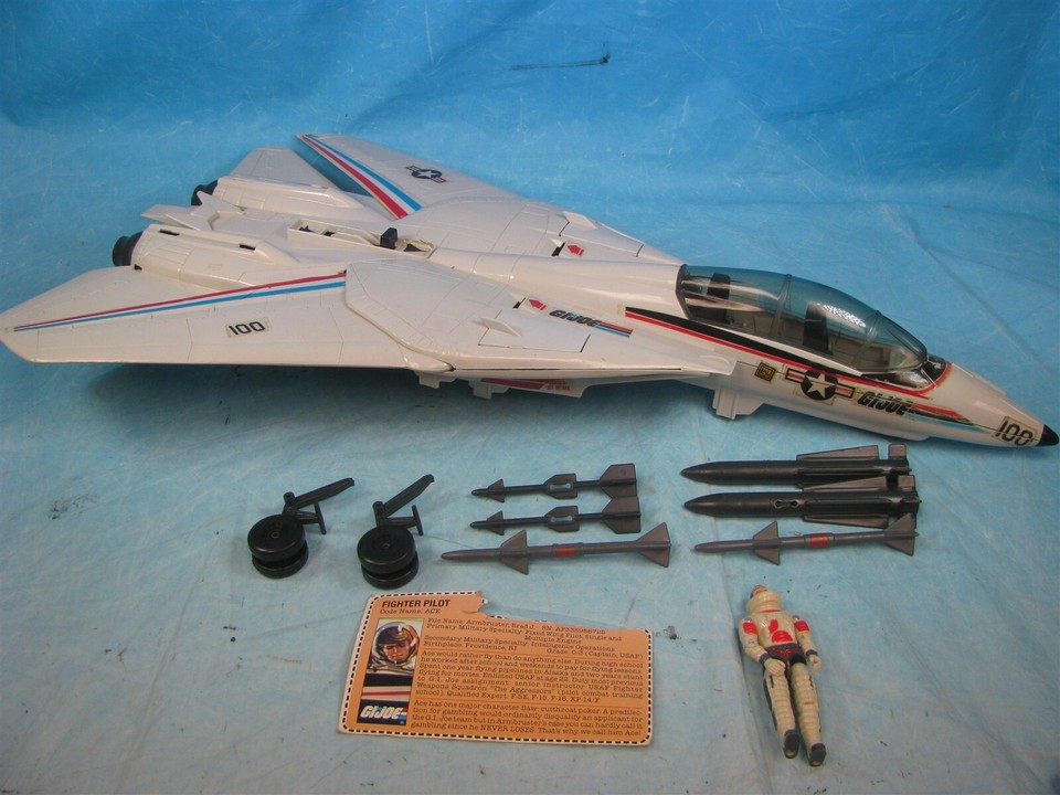 1983 GI JOE SKYSTRIKER XP-14F W/ FIGHTER PILOT ACE & FILE CARD | eBay
