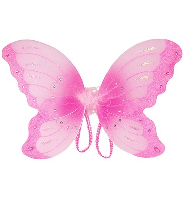 Mozlly Pink Butterfly Wings - Princess Glitter Pixie Fairy Wings For ...