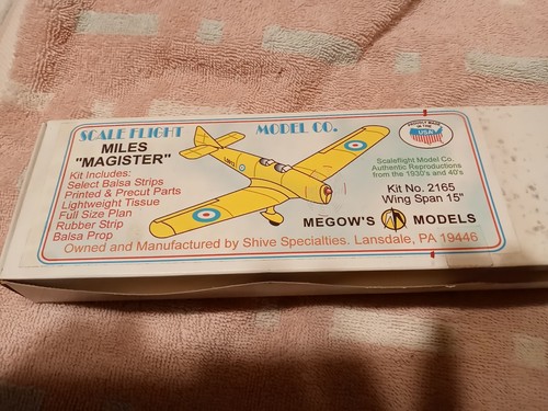 Vintage Scale Flight Models Miles Magister F/F Rubber Scale Balsa Model ...