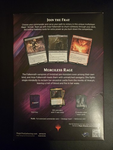 MTG Magic the Gathering - 2019 Commander Decks (Full Set Of 4) Sealed ...