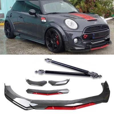 For Mini Cooper S R52 R53 R57 Front Bumper Lip Splitter Spoiler Carbon ...