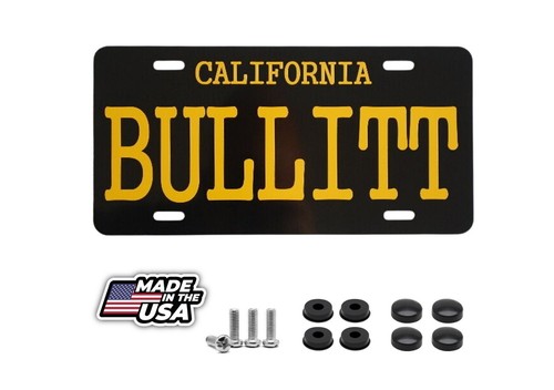 BULLITT MUSTANG LICENSE PLATE STEVE MCQUEEN BULLIT FASTBACK | eBay