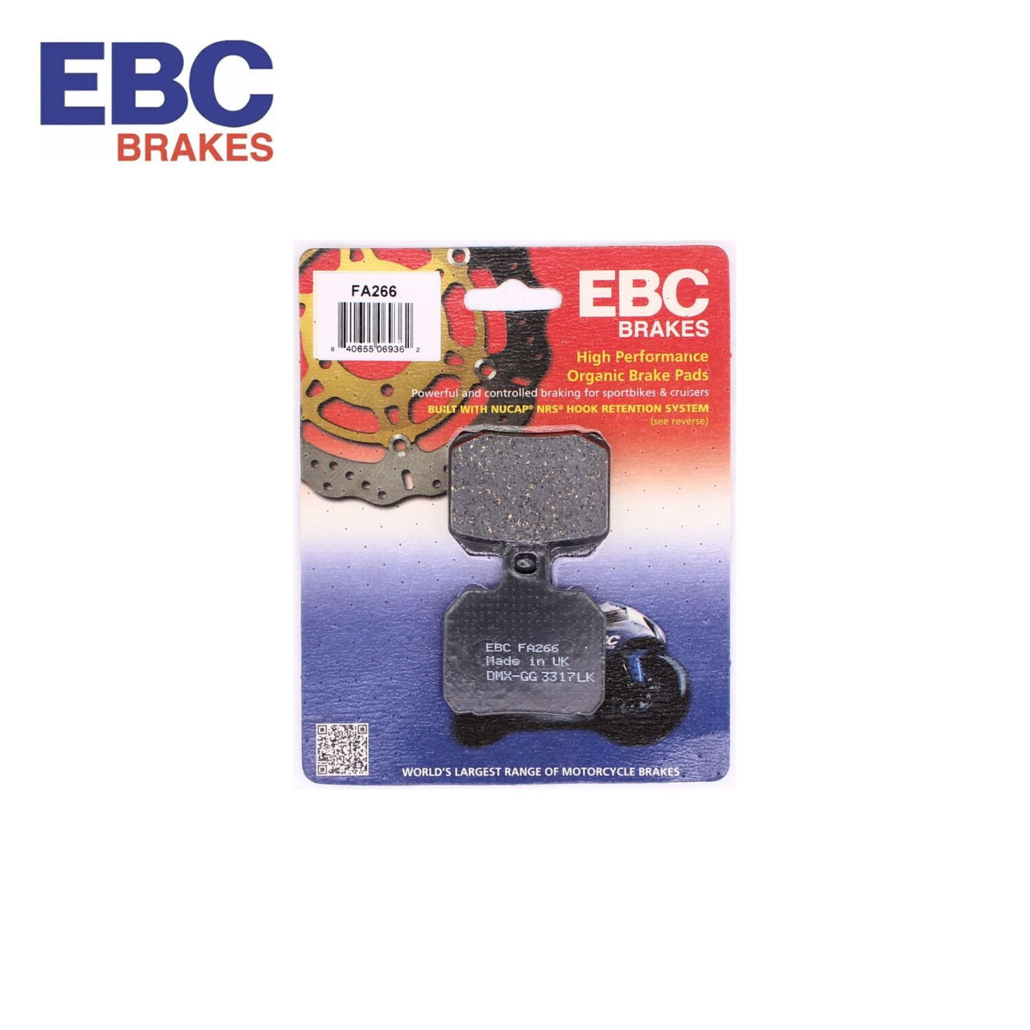 Rear Brake Pads EBC FA266 for Kawasaki Ninja HR2 Carbon 998 2017 | eBay