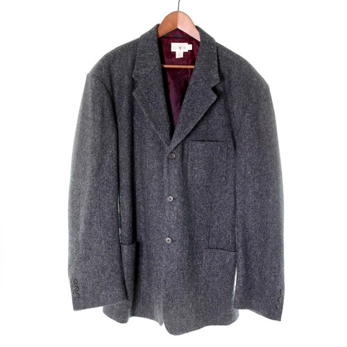 Vintage J. Crew Oarsman Gray Wool Herringbone Blazer Jacket Sport Coat ...
