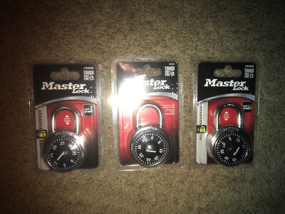 Lot of 3 Master Lock 1500D Combination Lock | eBay