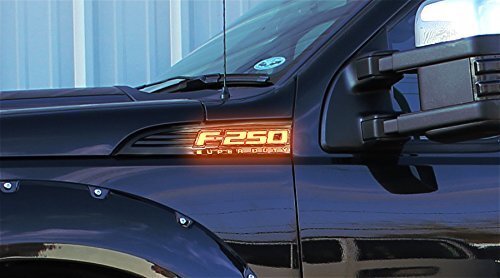 F250 Illuminated LED Side Emblem in Black Case Compatible with Ford ...