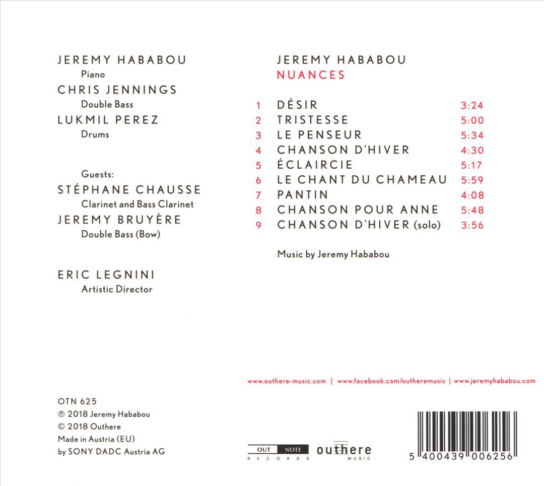 JEREMY HABABOU NUANCES NEW CD 5400439006256 | eBay
