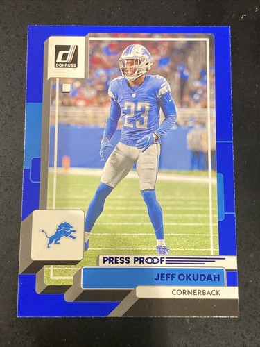2022 Panini Donruss - Press Proof Blue #92 Jeff Okudah | eBay