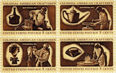 US #1456-1459 MNH 1972 American Bicentennial Issues Colonial Craftsmen ...