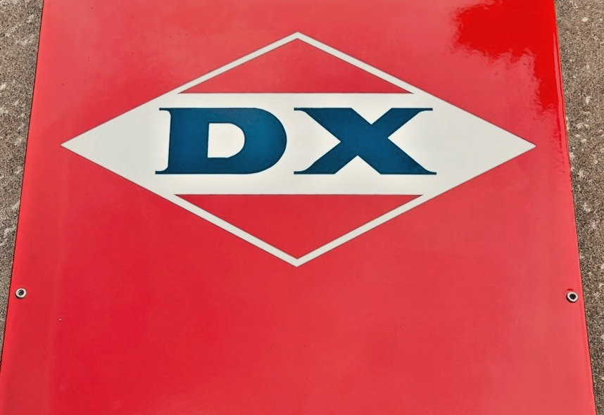 Pair Porcelain New Old Stock Mint Sunray-DX Gas Pump Plates Oil Company ...