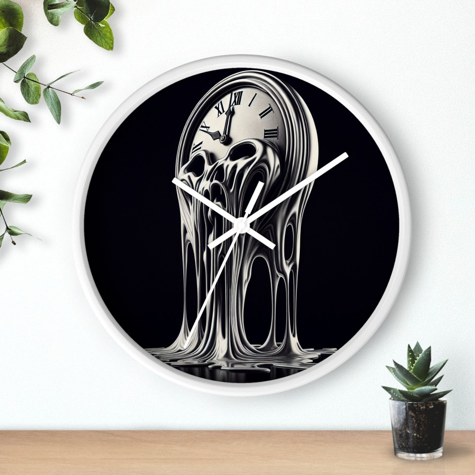 Home Decor Wall Clock Surreal Melting Clock Art Deco Elegance ...