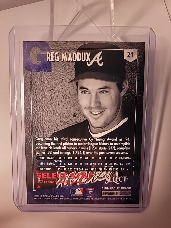 1995 Score Select ARTIST'S PROOF Greg Maddux | eBay