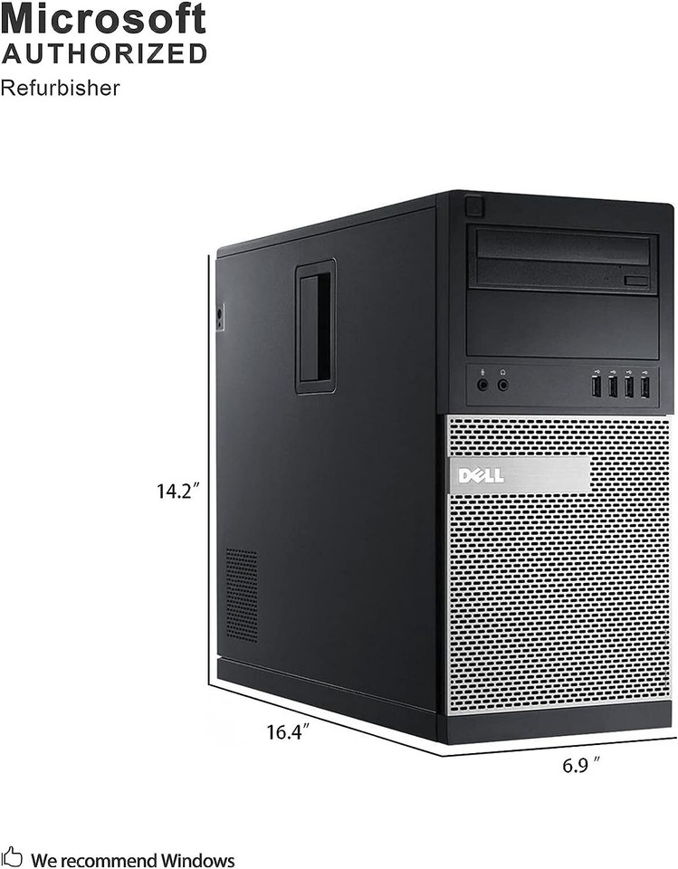Dell Desktop Computer Tower PC i7, up to 32GB RAM, 4TB SSD, Windows 10 ...