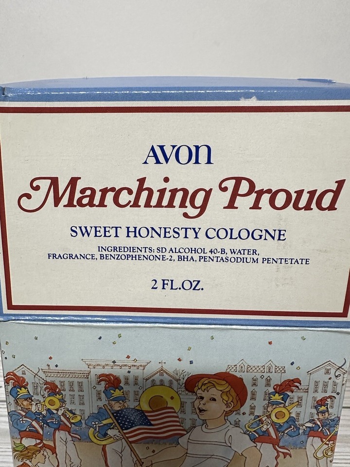 Vintage Avon cologne bottle Marching Proud - Sweet Honesty | eBay