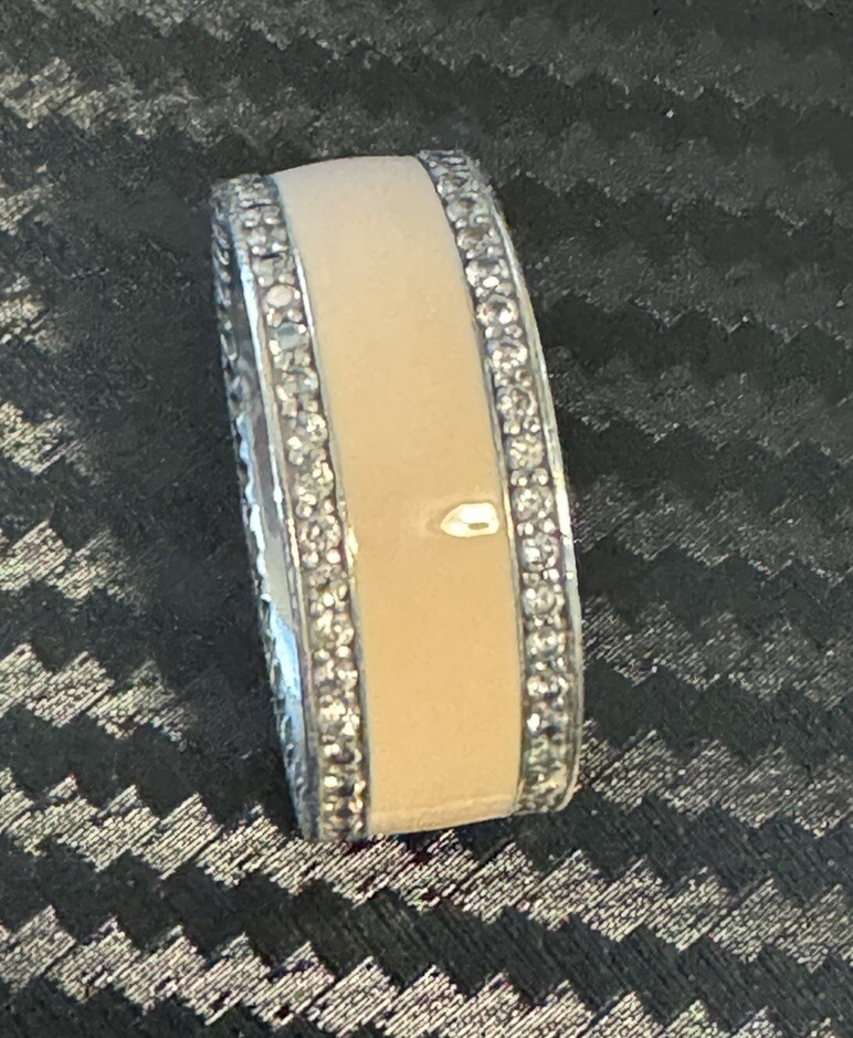 Hearts of Pandora Sterling silver Ring ALE 925 Pink Enamel, EU Sz 56 ...