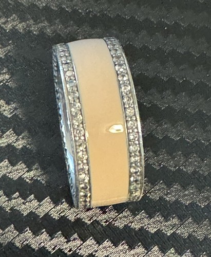 Hearts of Pandora Sterling silver Ring ALE 925 Pink Enamel, EU Sz 56 ...