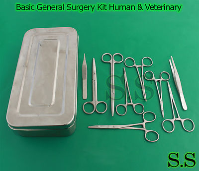 Basic General Surgery Kit Human & Veterinary Related Surgical Stitch Up ...