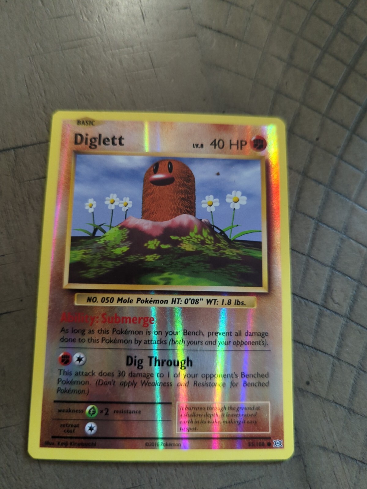 Pokémon TCG Diglett Base Set 47/102 Regular Common holographic | eBay