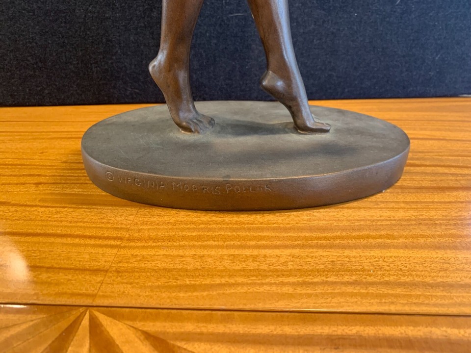 VIRGINIA MORRIS POLLAK PLASTER SCULPTURE NUDE WOMAN ON TOES 16.75 " IN ...