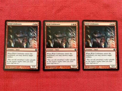 Carte Magic MTG Theros - Wild Celebrants x3 147/249 EN Officiants ...
