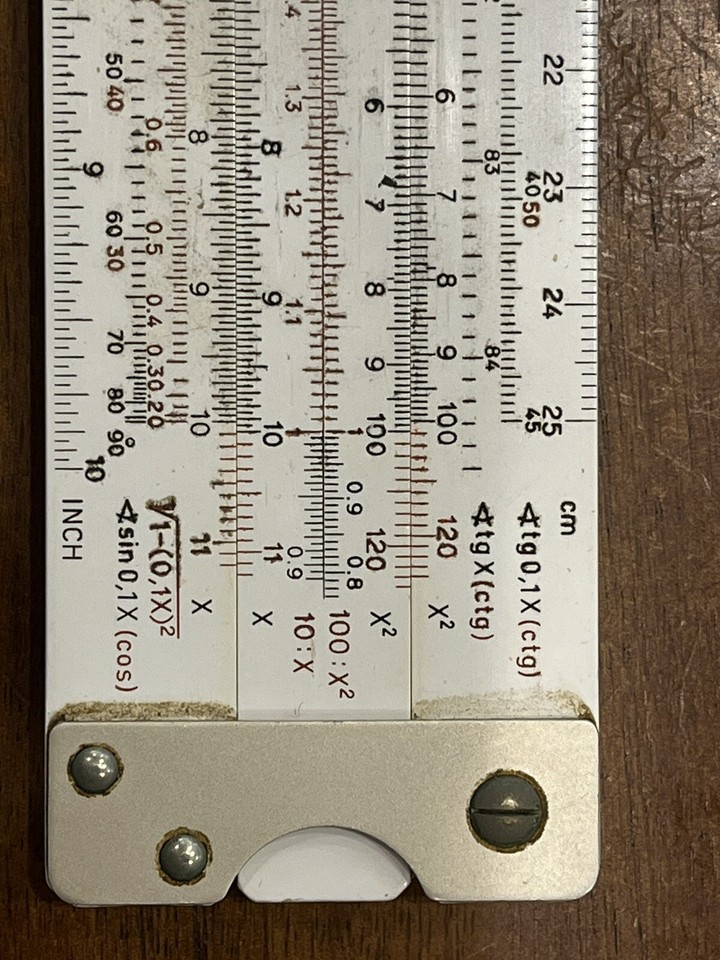 Vintage Faber Castell 2/82 Duplex Slide Rule with 2-Piece Green Slide ...