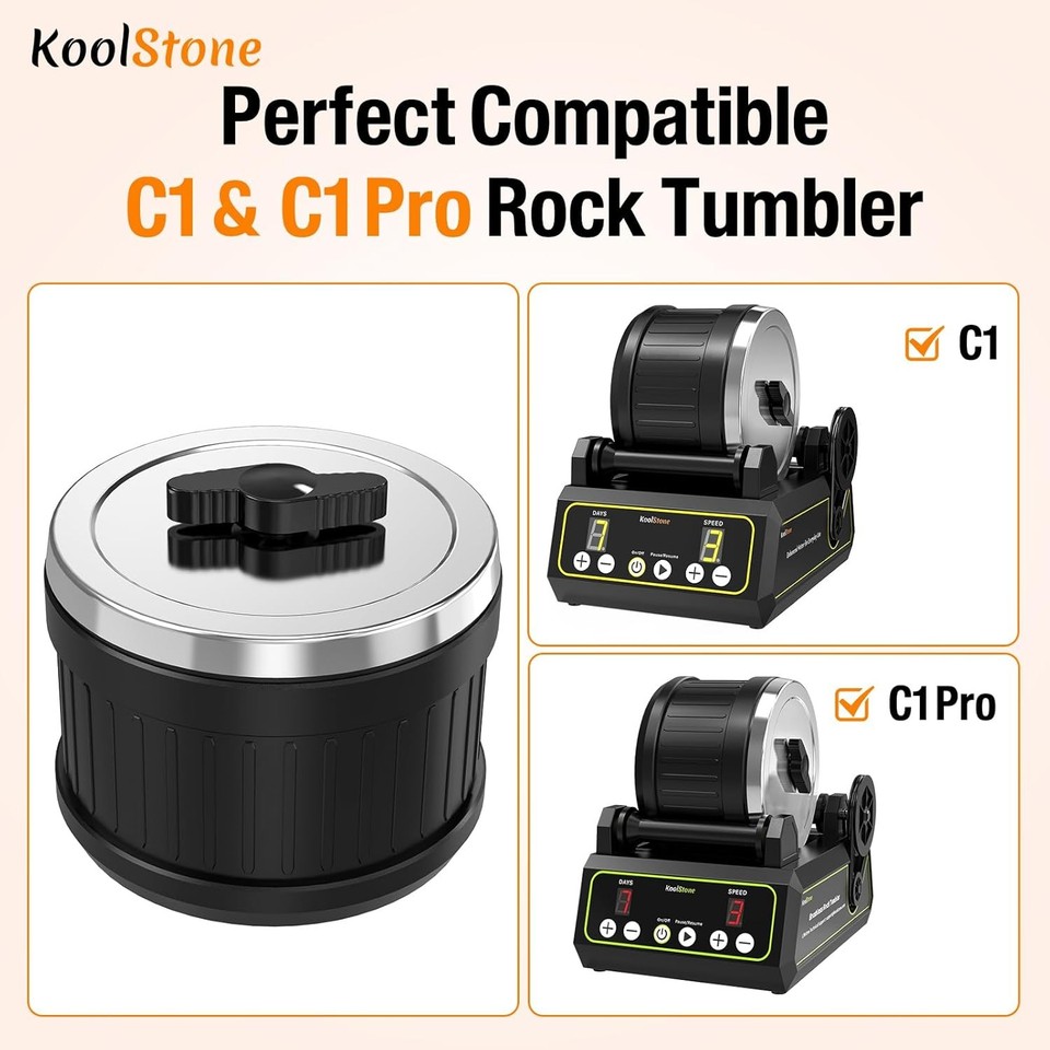 Rock Tumbler Barrel Extral Large Capacity 2.5 Lbs 5 x 4 inch, Rubber ...