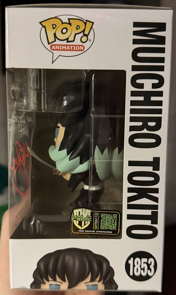 Muichiro Tokito Funko Pop #1853 Signed & Quoted by Griffin Burns (PSA ...