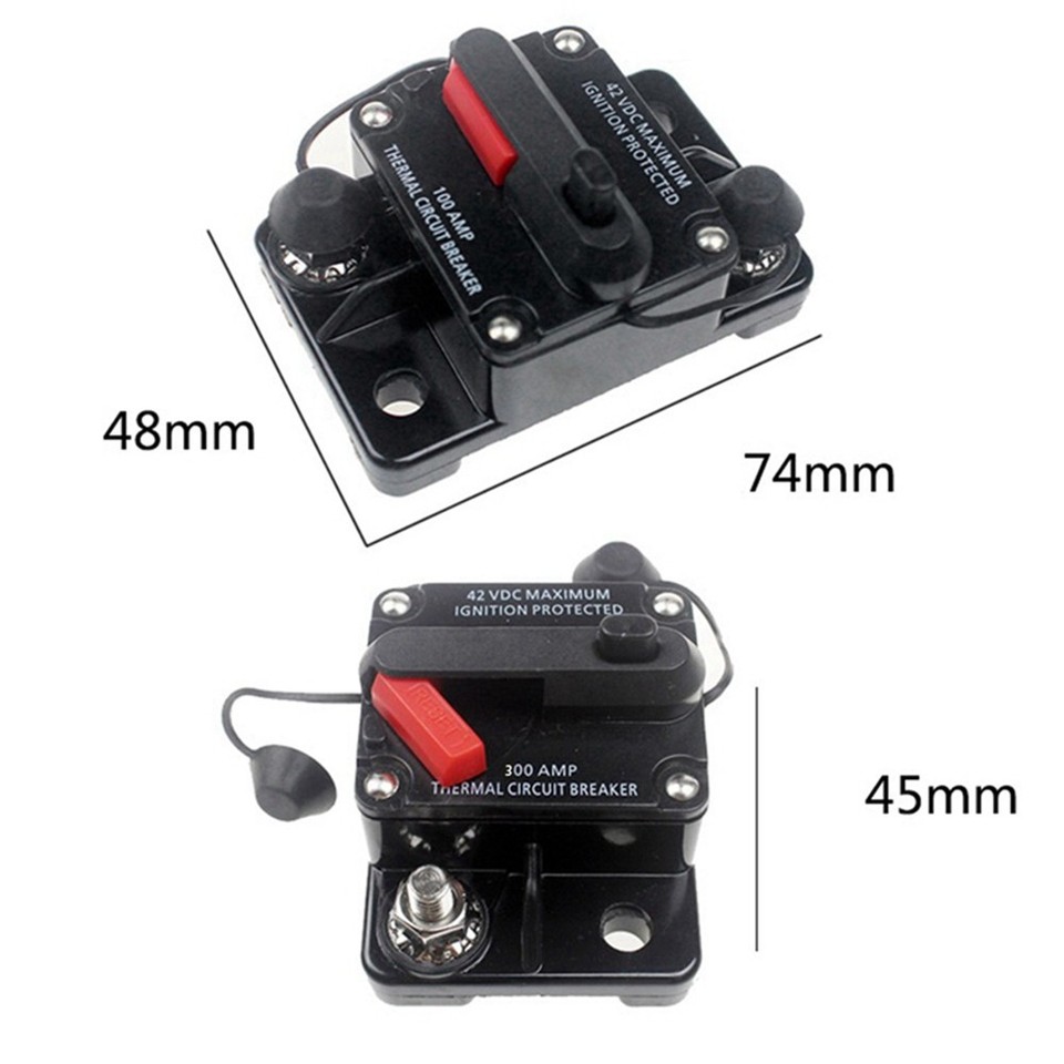 300A Circuit Breaker Dual Battery IP67 12V 24V Fuse Manual Reset ...