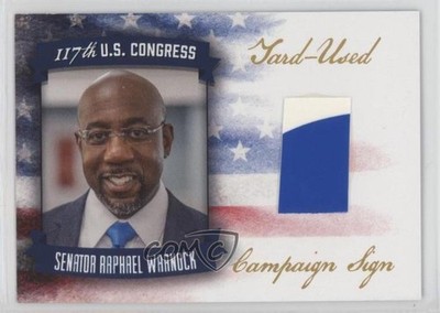 2021 US Congress Yard-Used Campaign Sign Relics 6/10 Raphael Warnock # ...