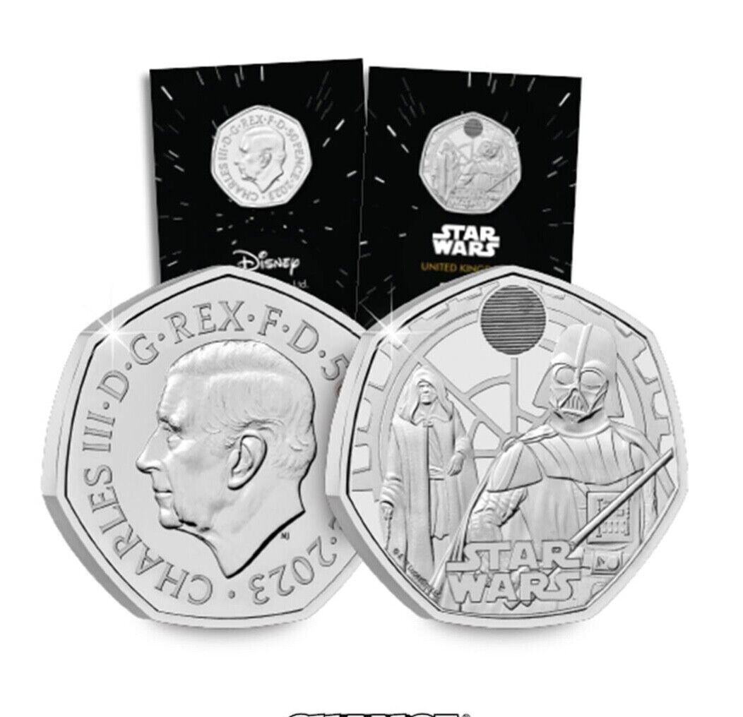 New Star Wars 50p Full Set Of 4 Royal Mint Star Wars Coins Change ...