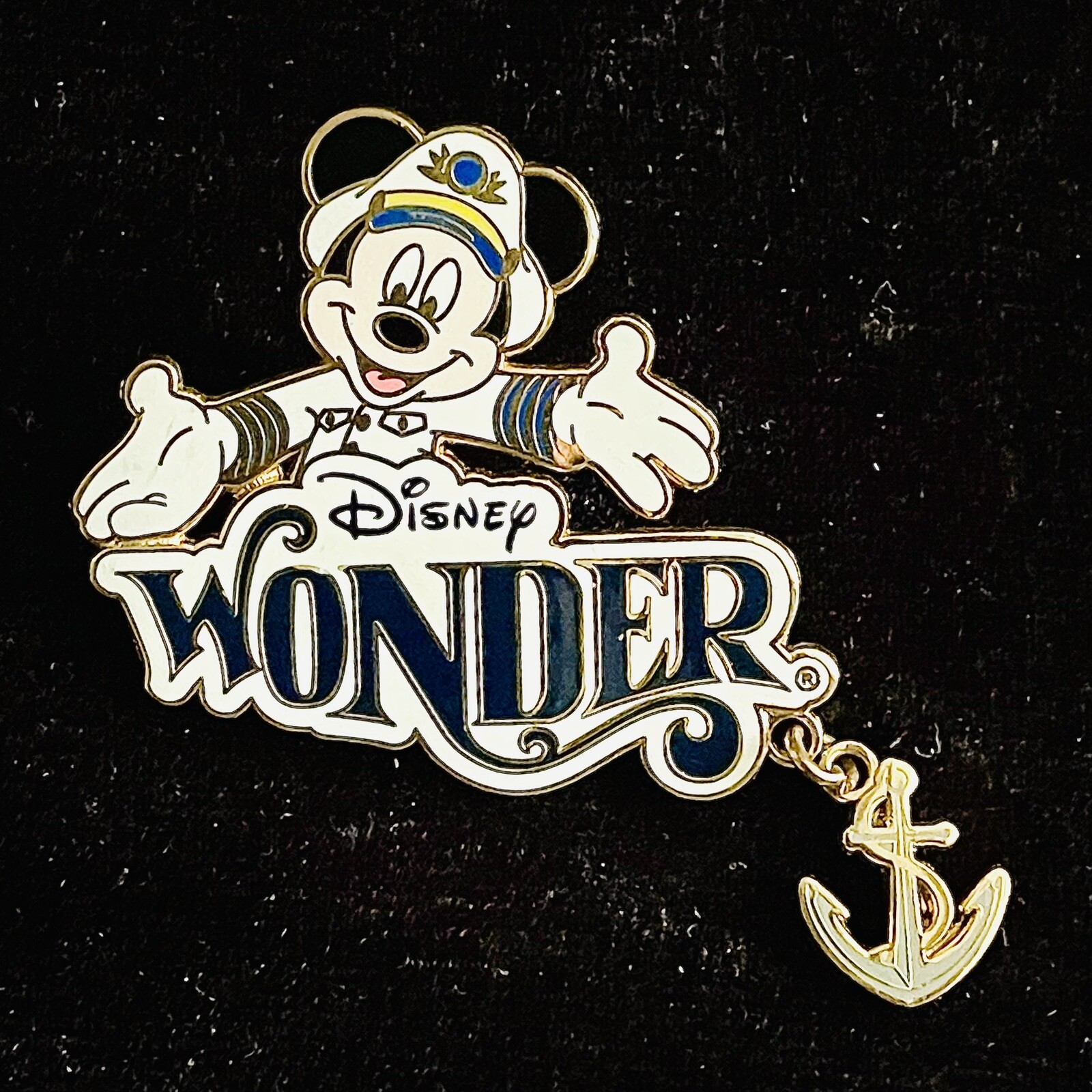 DCL Wonder Logo Captain Mickey Mouse Ship Anchor Dangle Disney Cruise ...