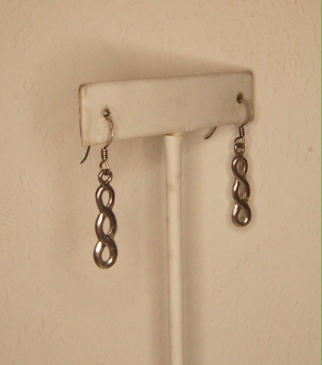 Sterling Silver Triple Infinity Loop Drop Dangle Hook Earrings | eBay