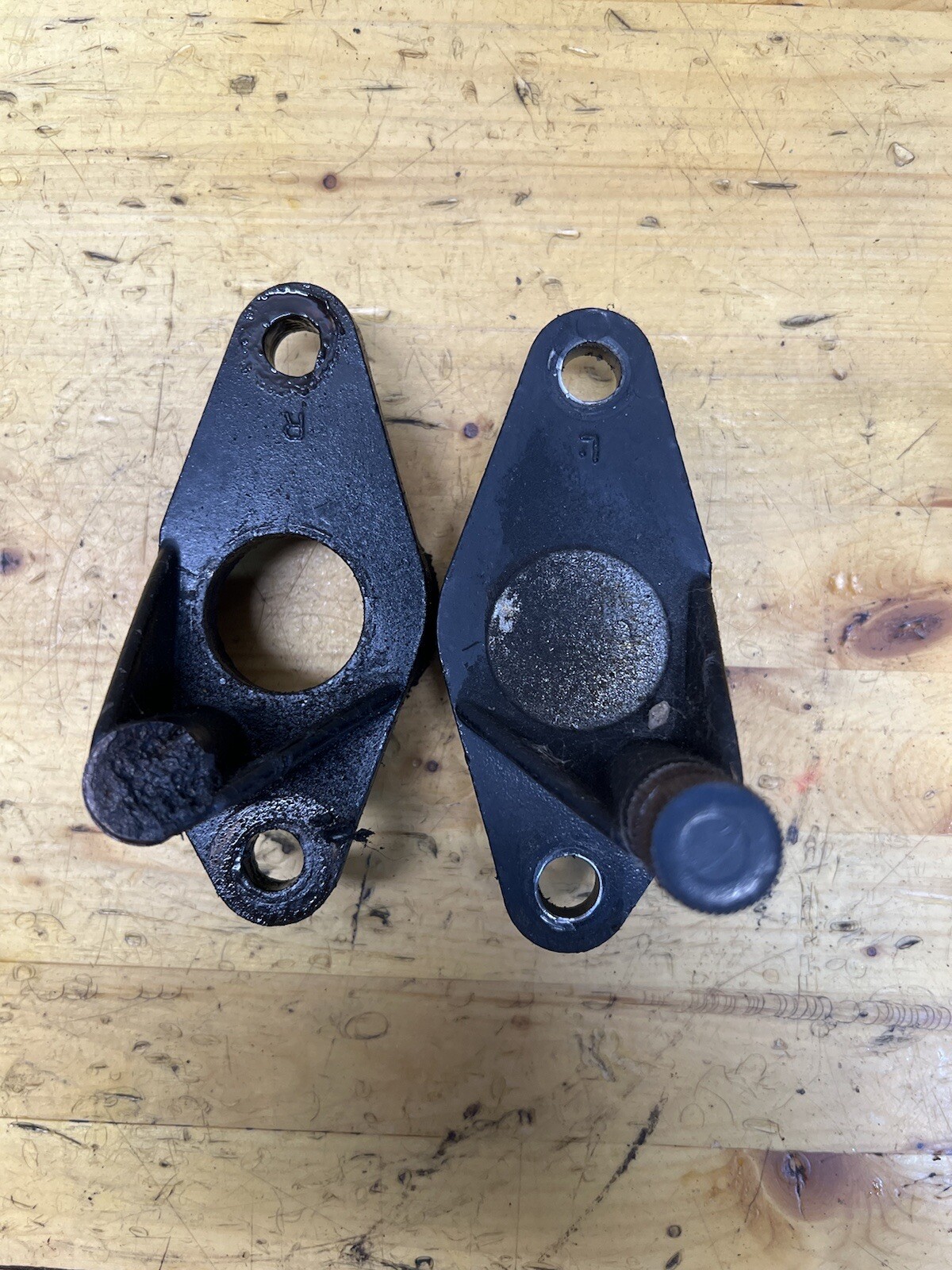 Harley Davidson FLT Shovelhead Rear Fork Swingarm Mount Brackets | eBay