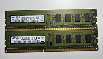 Workstation RAM 2x1GB=2GB Total 1RX8 PC3-10600U M378B2873FH0-CH9 ...