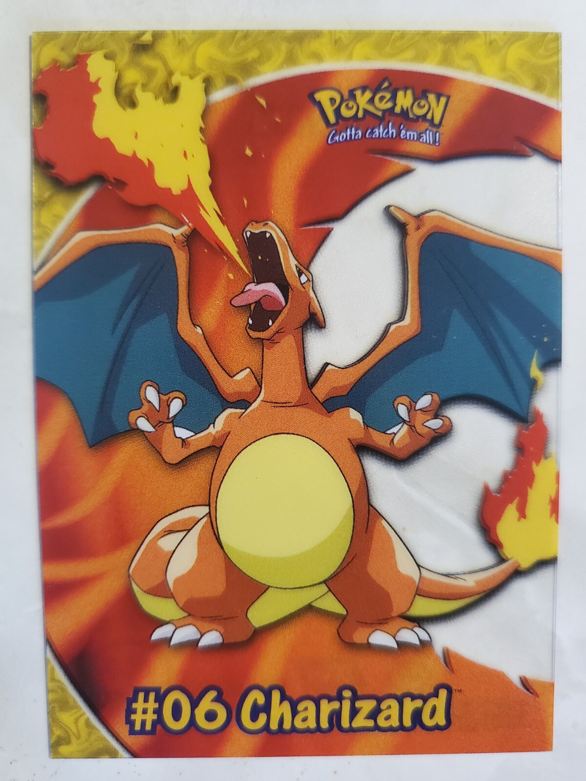 Charizard #06 PC3 Topps TV Animation Edition Pokemon Card Clear Blue ...