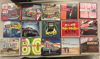 HUGE VARIOUS ARTIST BOX SET MULTI SET CD LOT! 44 TOTAL!! OVER A 1,000 ...