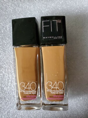 3 Maybelline Fit Me! Liquid Foundation Matte + Poreless 340 Cappuccino ...