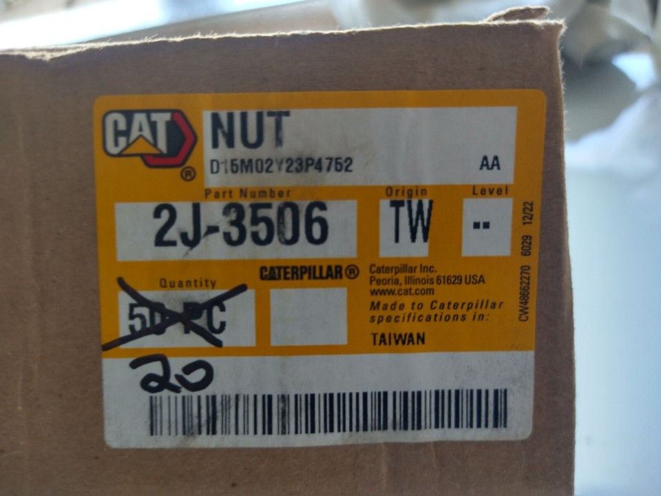 SET OF 20 CAT OEM 2J-3506 Hex Nut | eBay