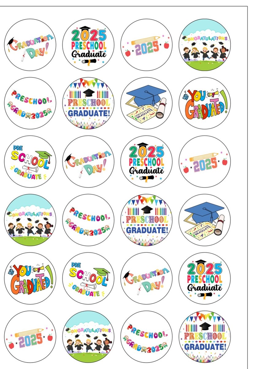 Free Printable Graduation Cupcake Toppers Handmade Supplies :: Digital